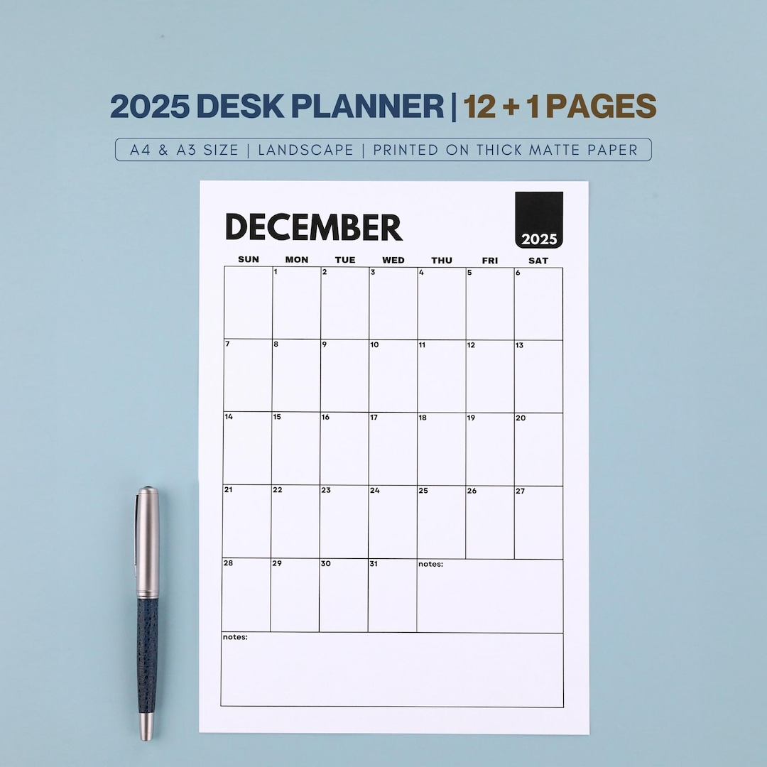 2025 Planner Set, 2025 Calendar, 2025 Desk Size Planner, 2025 Planner ...