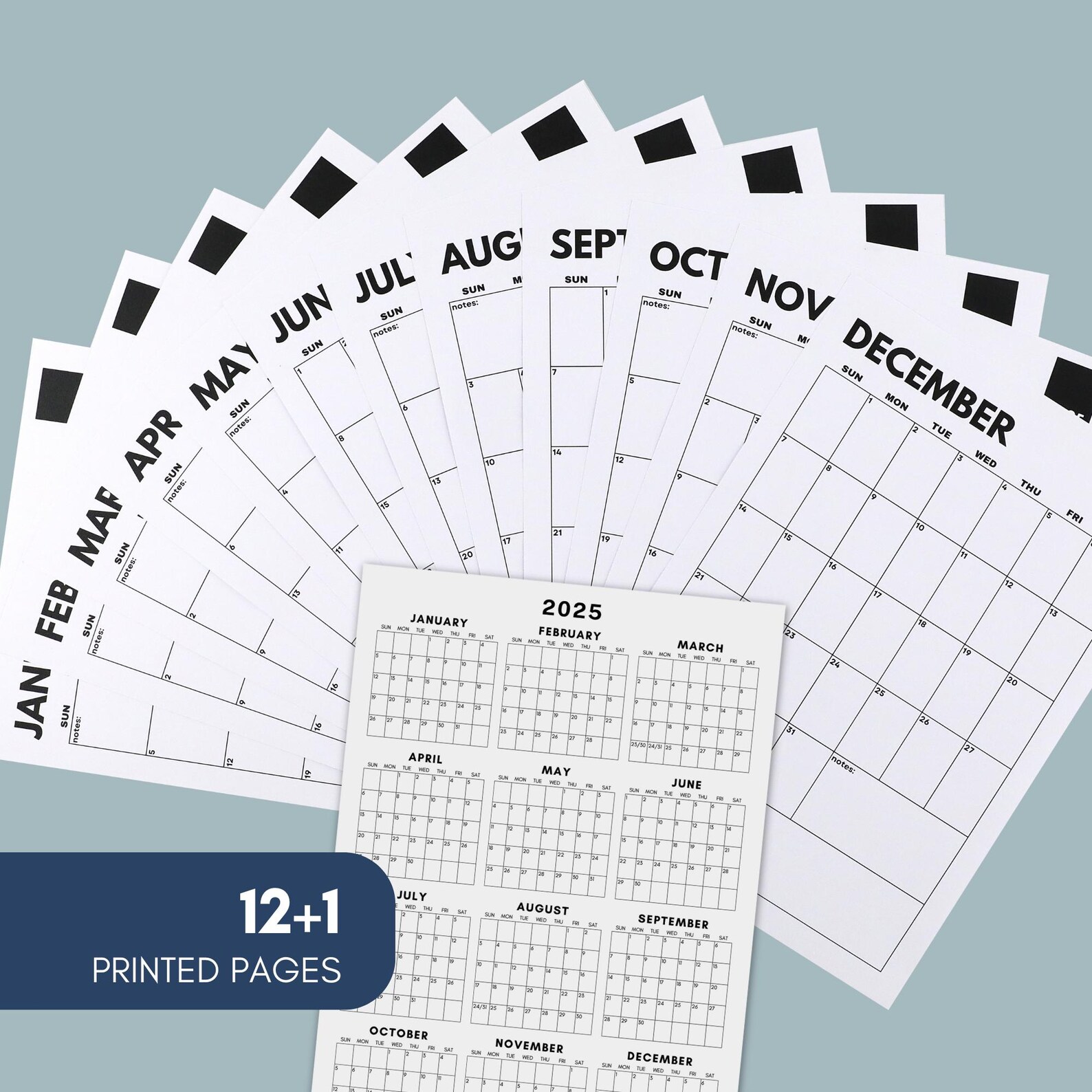 2025 Planner Set, 2025 Calendar, 2025 Desk Size Planner, 2025 Planner ...