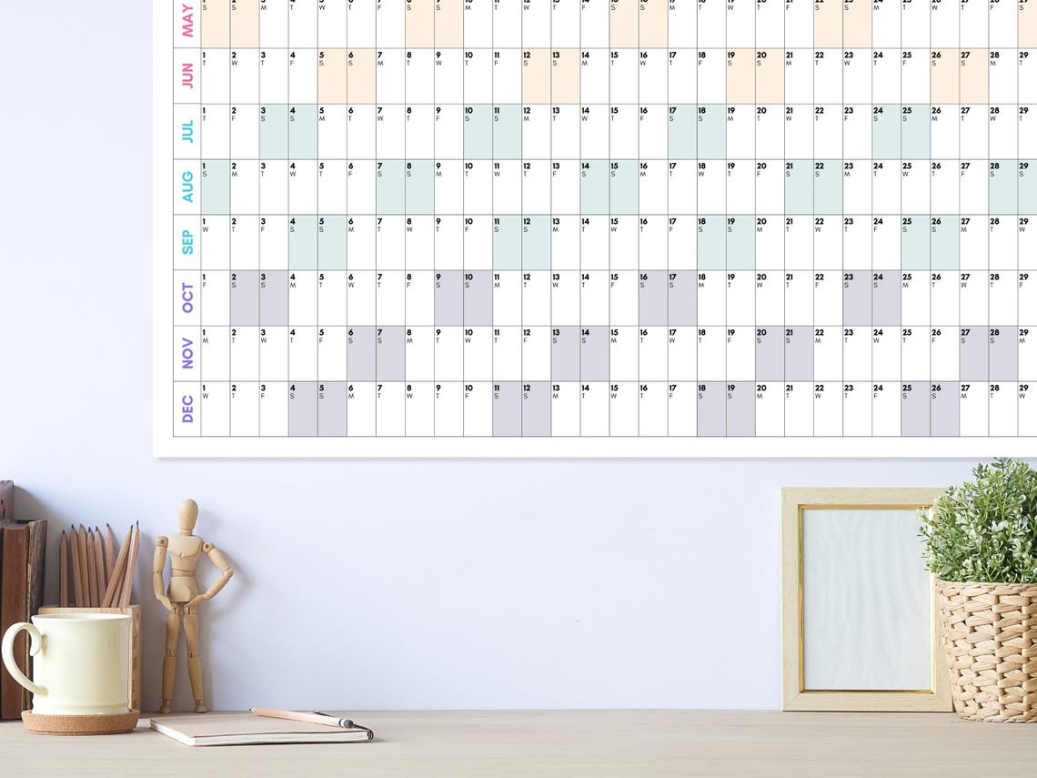 2027 Year at a Glance Calendar | Large 2027 Calendar | 2027 Wall ...