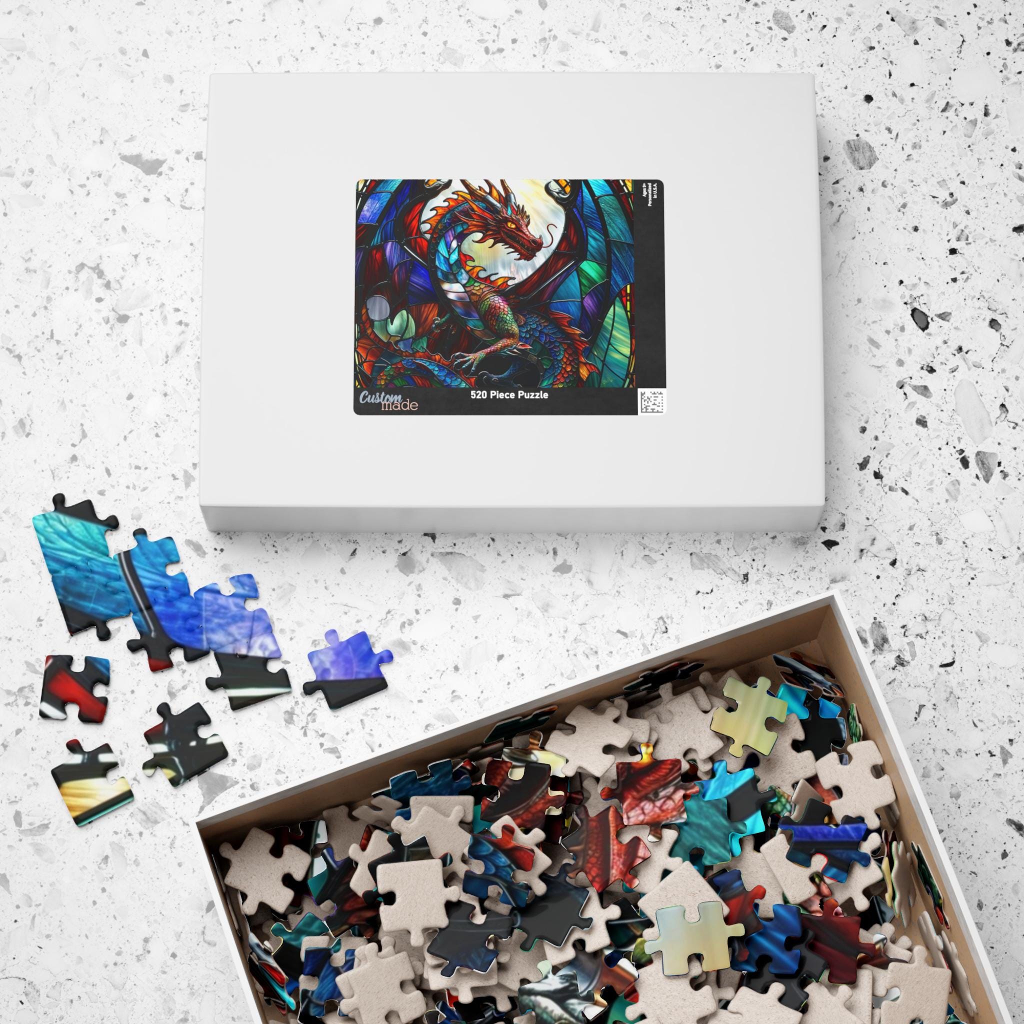 Majestic Crystal Dragon Puzzle - Dragon Puzzle With Open Wings ...