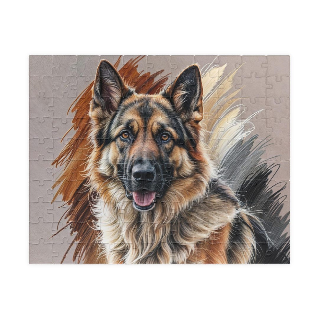 German Shepherd Dog Puzzle: 1000-piece Canine Portrait - Etsy