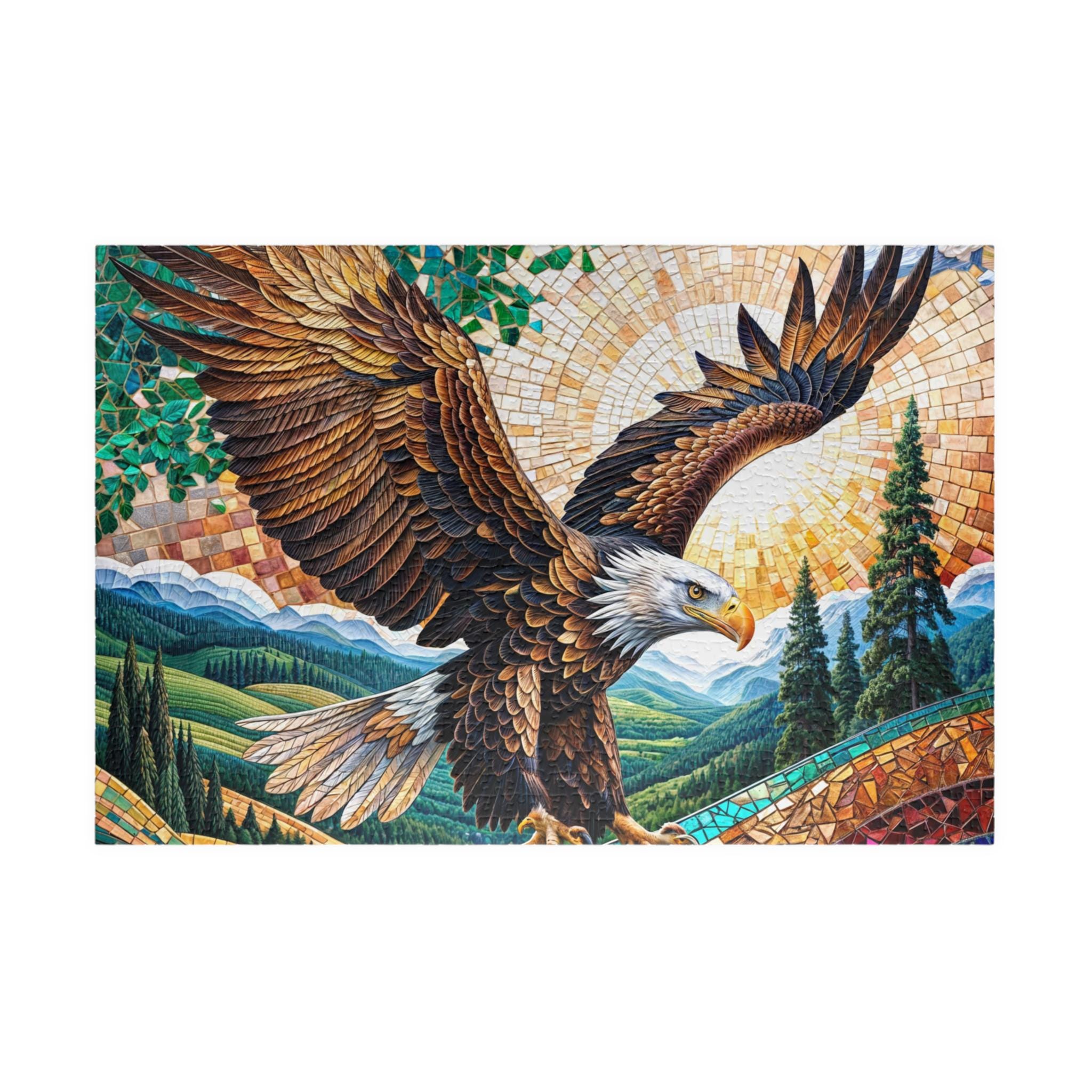 Vibrant Mosaic Eagle Puzzle: A Stunning Cardboard Challenge! - Etsy