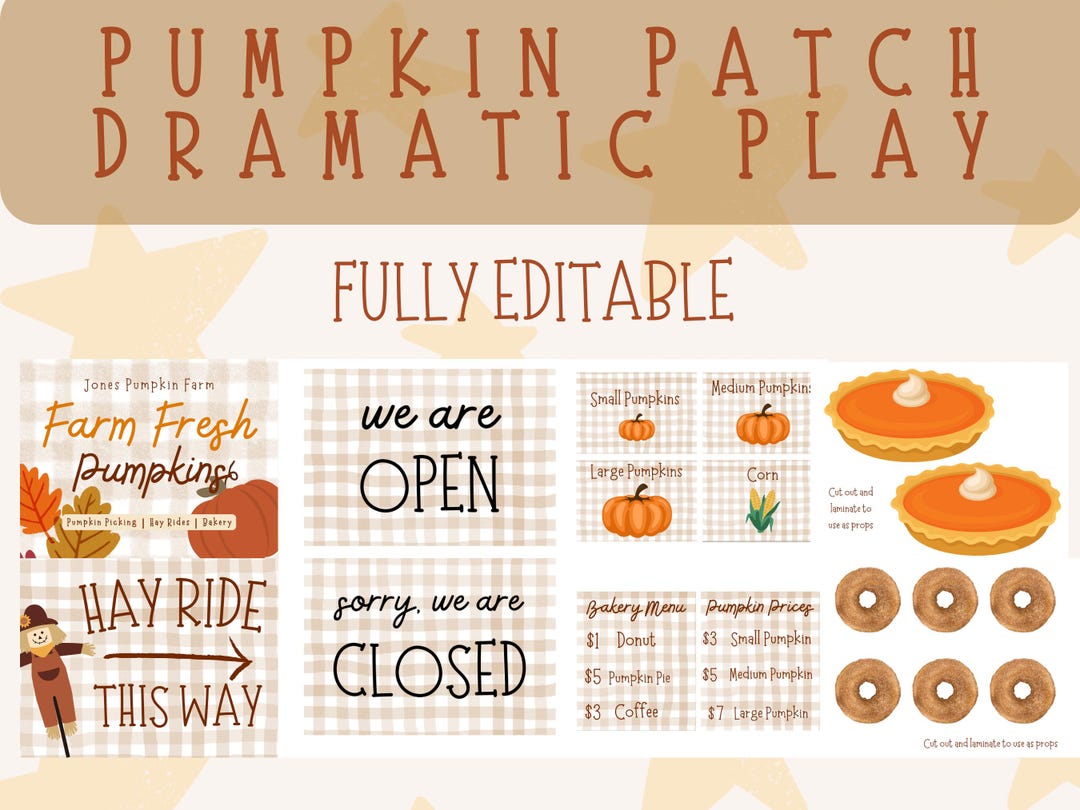 Pumpkin Patch Dramatic Play Preschool Fall Activity Pretend Play ...