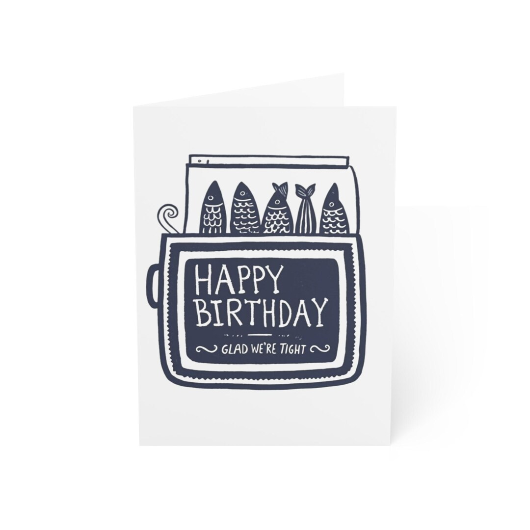 Sardines Birthday Card Set: Unique Ocean Greeting - Etsy