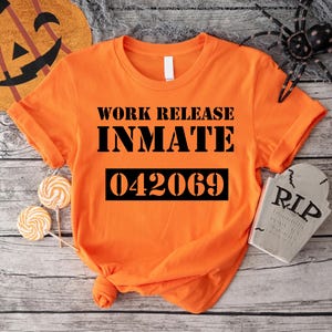 Custom Halloween Costume Shirts, Prison Inmate Shirt, Fall Season Gift ...