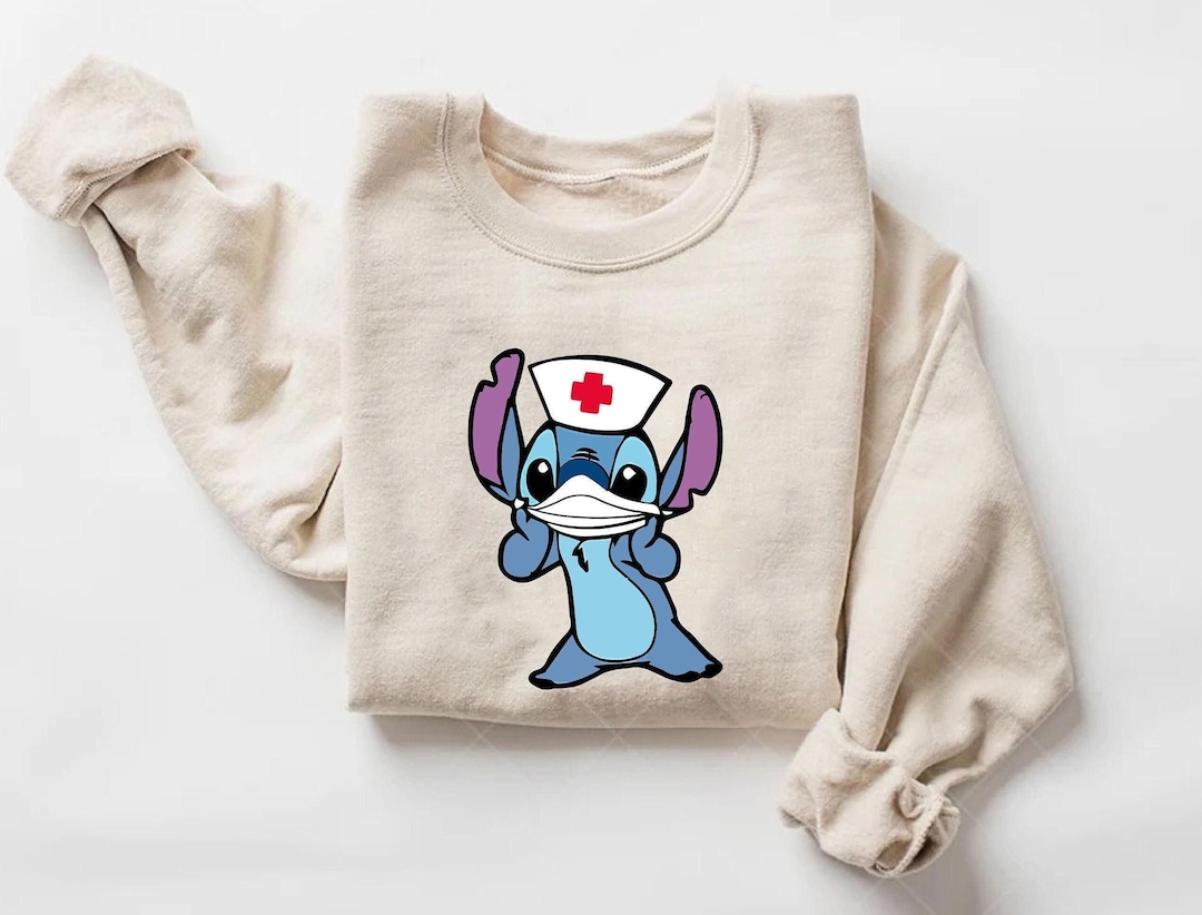 Stitch Nurse Sweatshirt,disney Nurse T-shirt,nurse Life Outfit,gift for ...