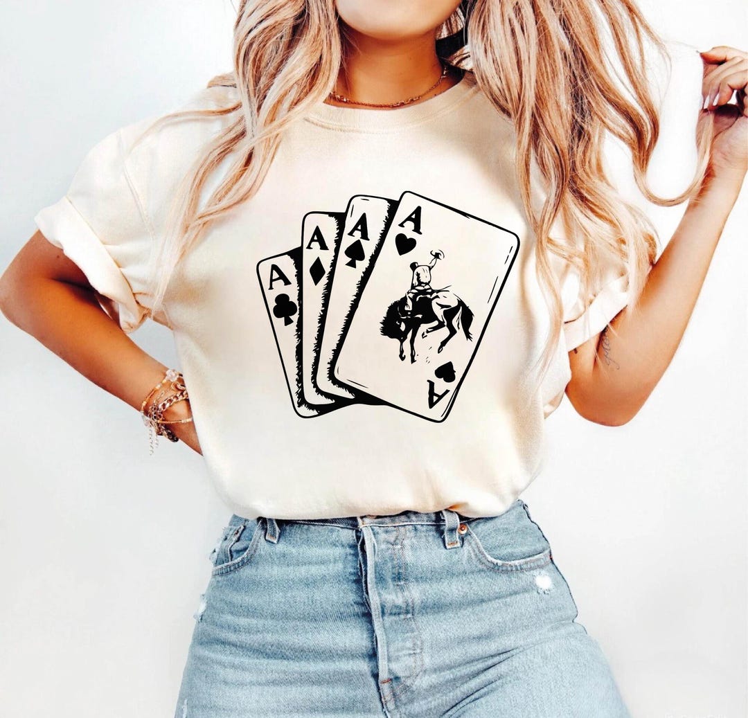Ace Card Cowboy Shirt, Playing Card Shirt, Poker Card Games Shirt ...