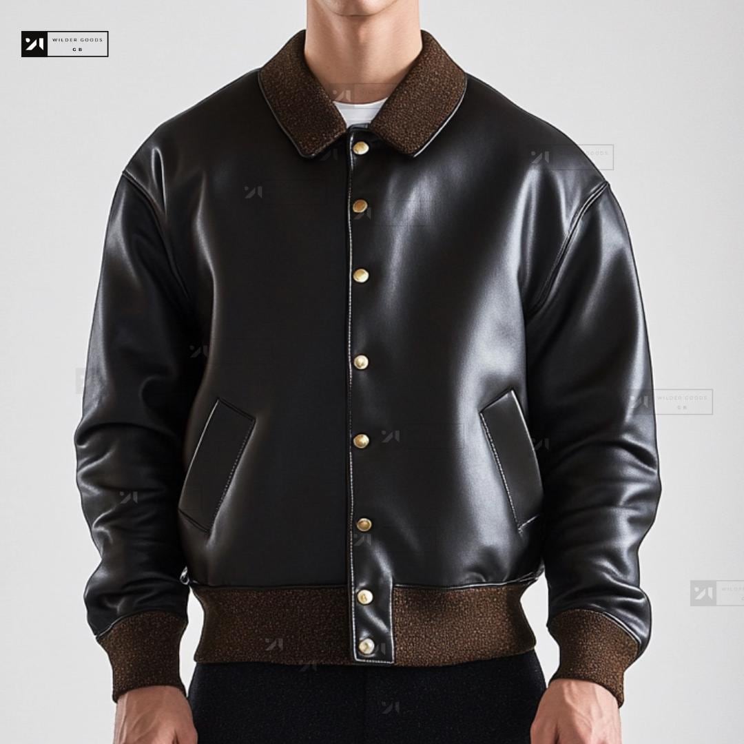 Vintage Leather Varsity Jacket-handmade Varsity Jacket-retro Bomber ...