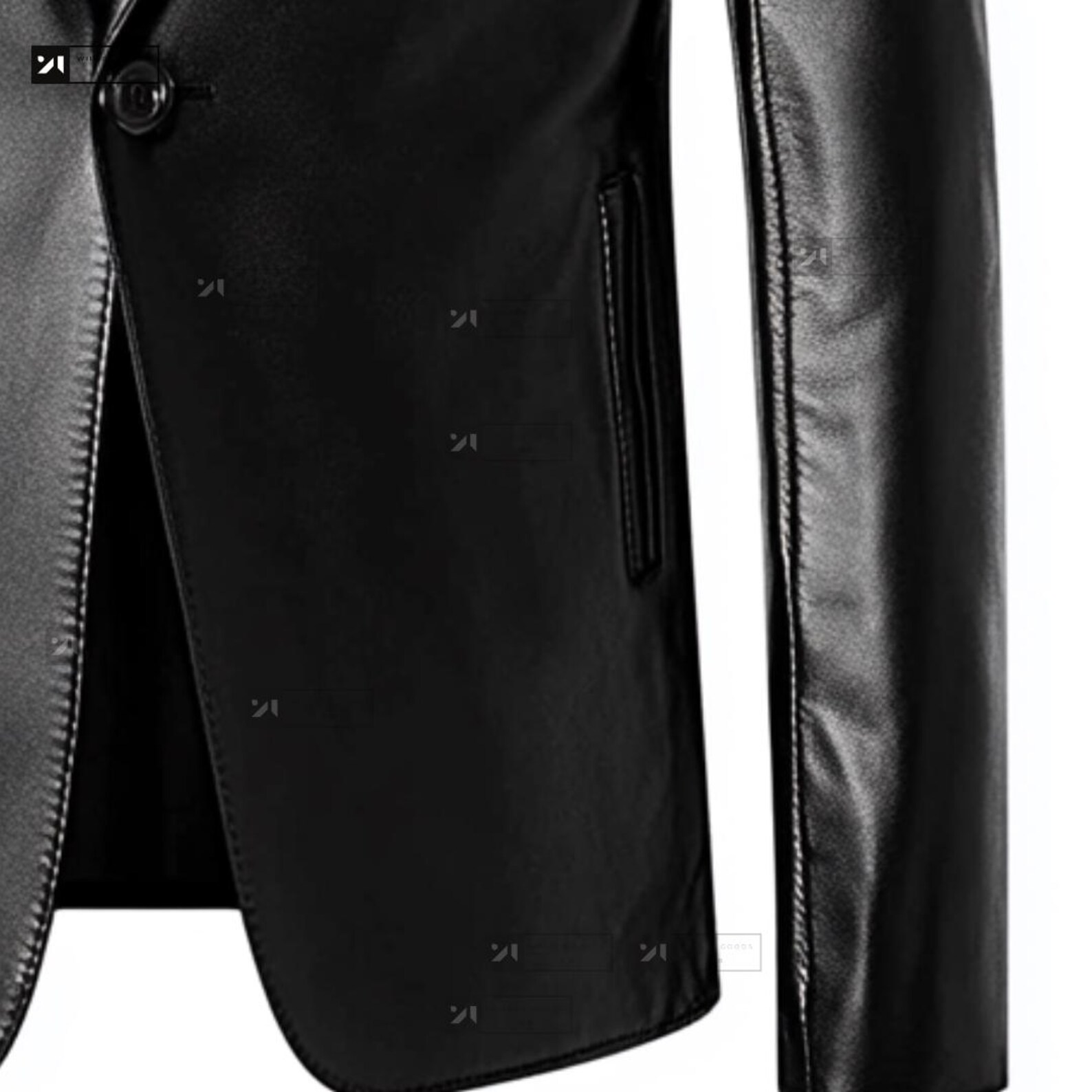 Regular Fit Lambskin Black Leather Blazer- Personalized Leather Blazer- Handmade Leather Formal ...