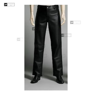 Men's Genuine Sheep Leather Cargo Pants - Multiple Pockets Men's Genuine Sheep Leather Cargo Pants - Multiple Pockets