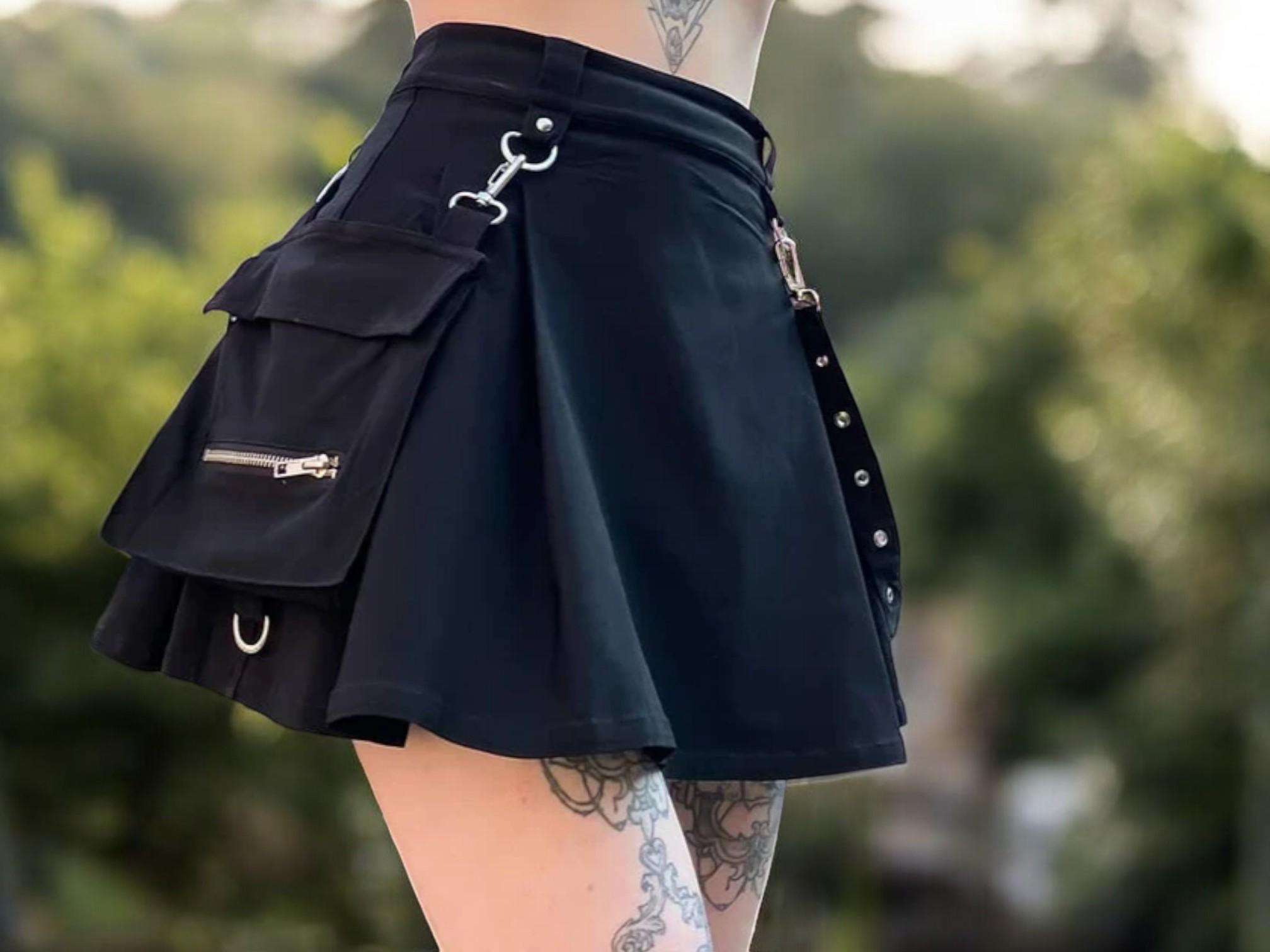 Women's Mini Skirt | Pleated Punk Design | Comfortable Streetwear Style ...