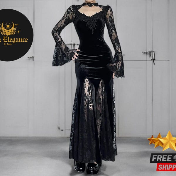 Gothic Lace Dress - Etsy