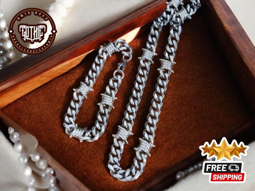 Barbed Thorns Chain Jewelry | Unique Choker Accessory | Gothic Wire ...