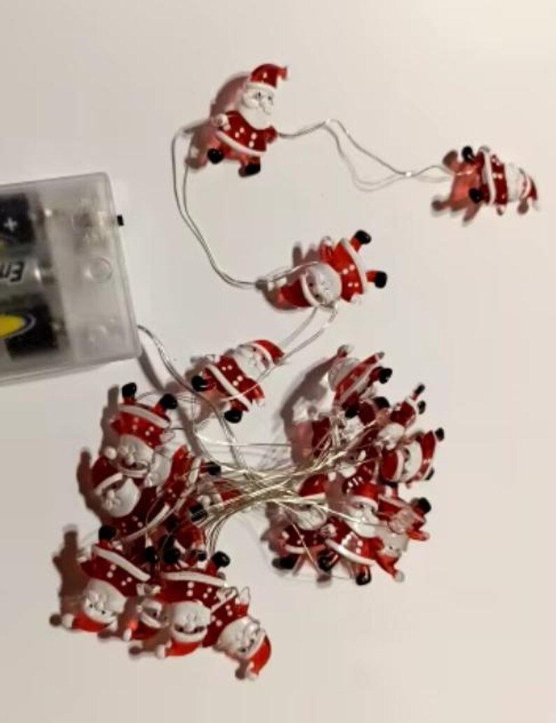 Santa Claus LED String Lights - Etsy