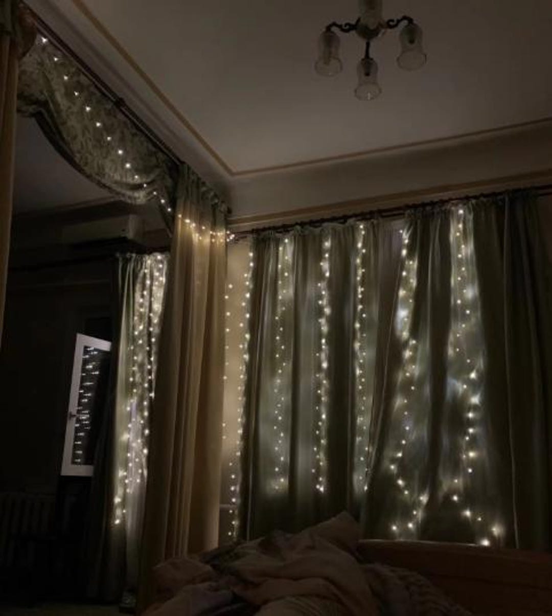 Christmas LED Hanging Curtain Lights - Etsy