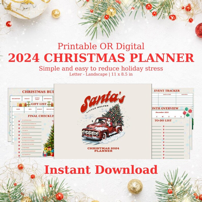 Effortless Holiday Planner With Printable Checklists for Stress-free ...
