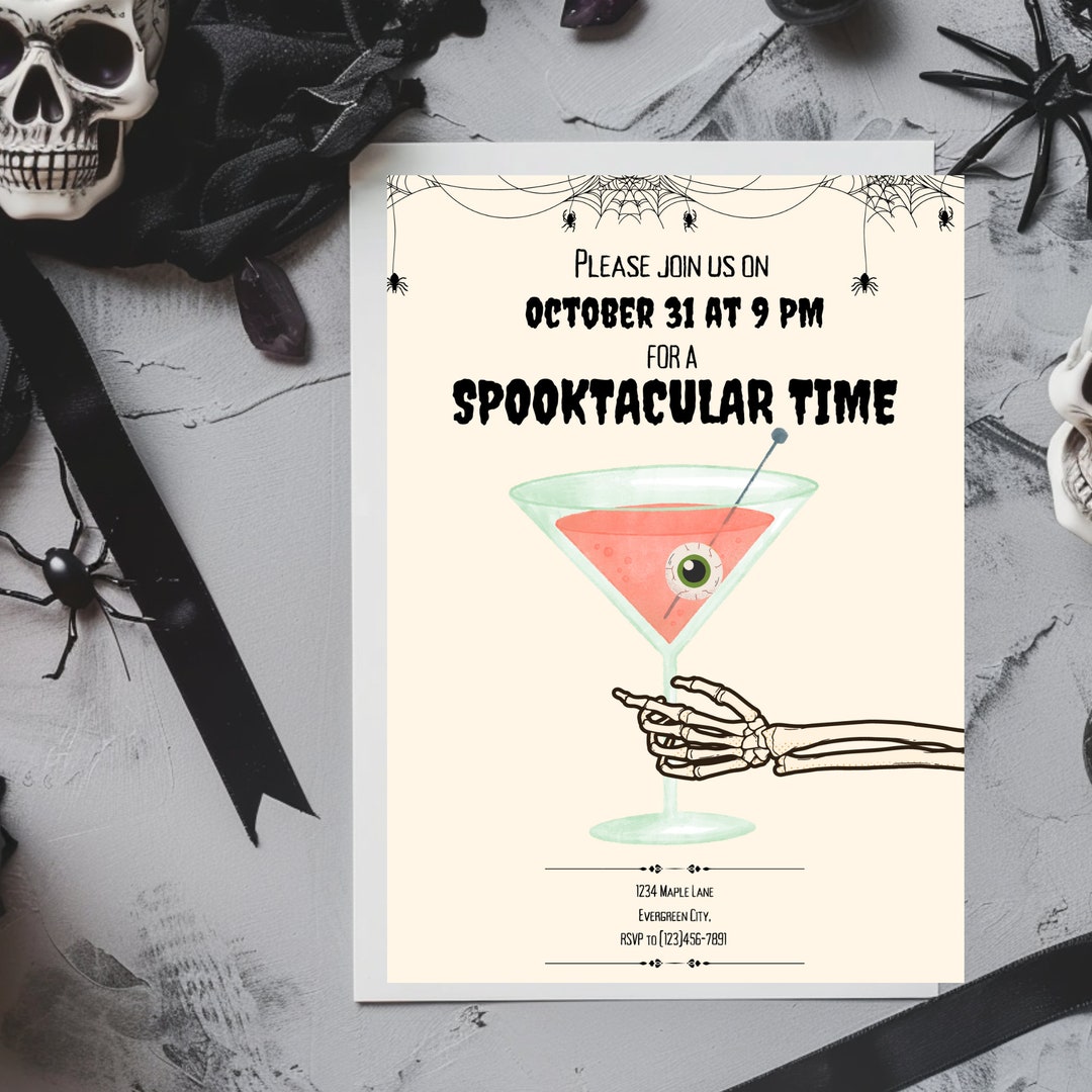 Editable Spooktacular Halloween Party Invitation Template (digital ...