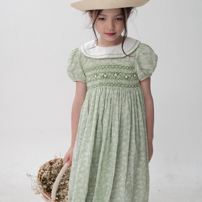 Girl Smocked Dress - Etsy