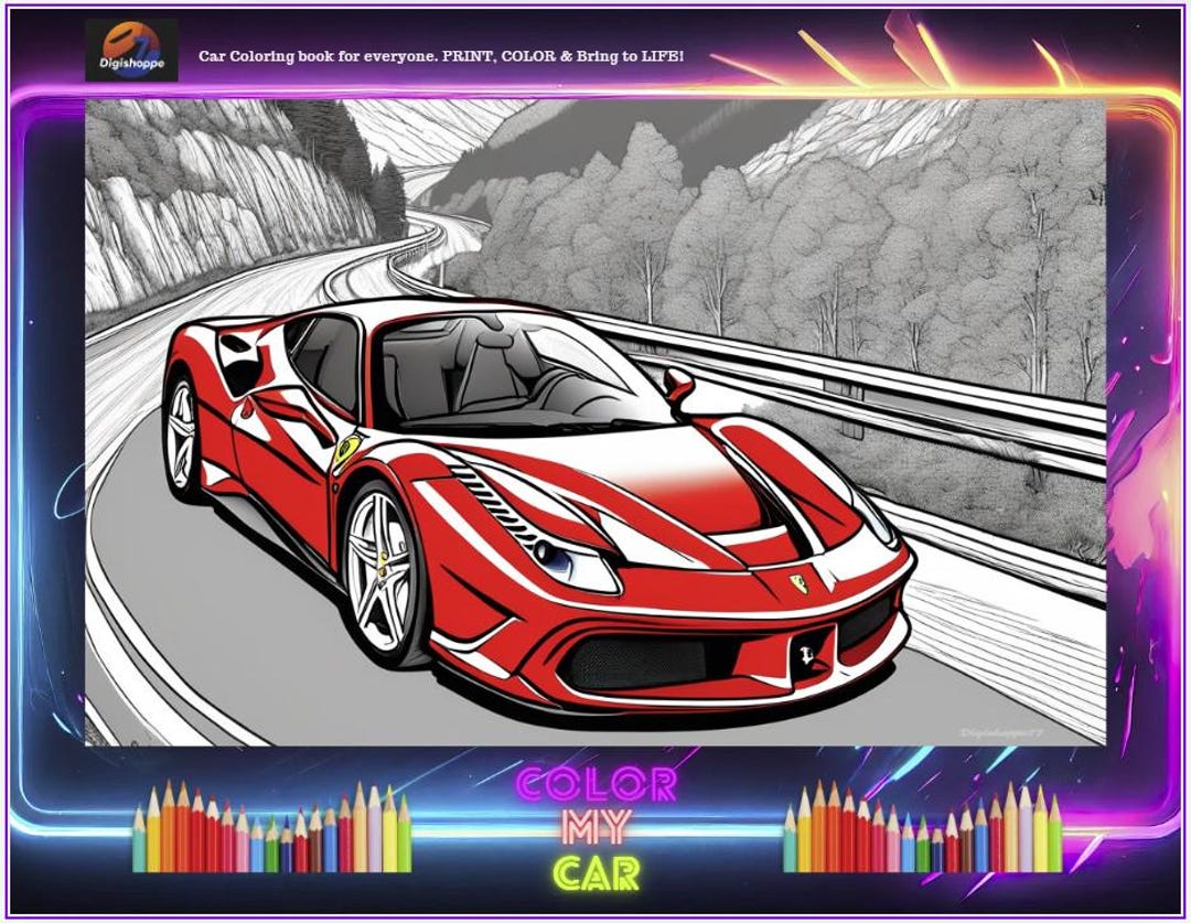 Coloring Book of Cars Coloring Pages for Creativity and Relaxation ...