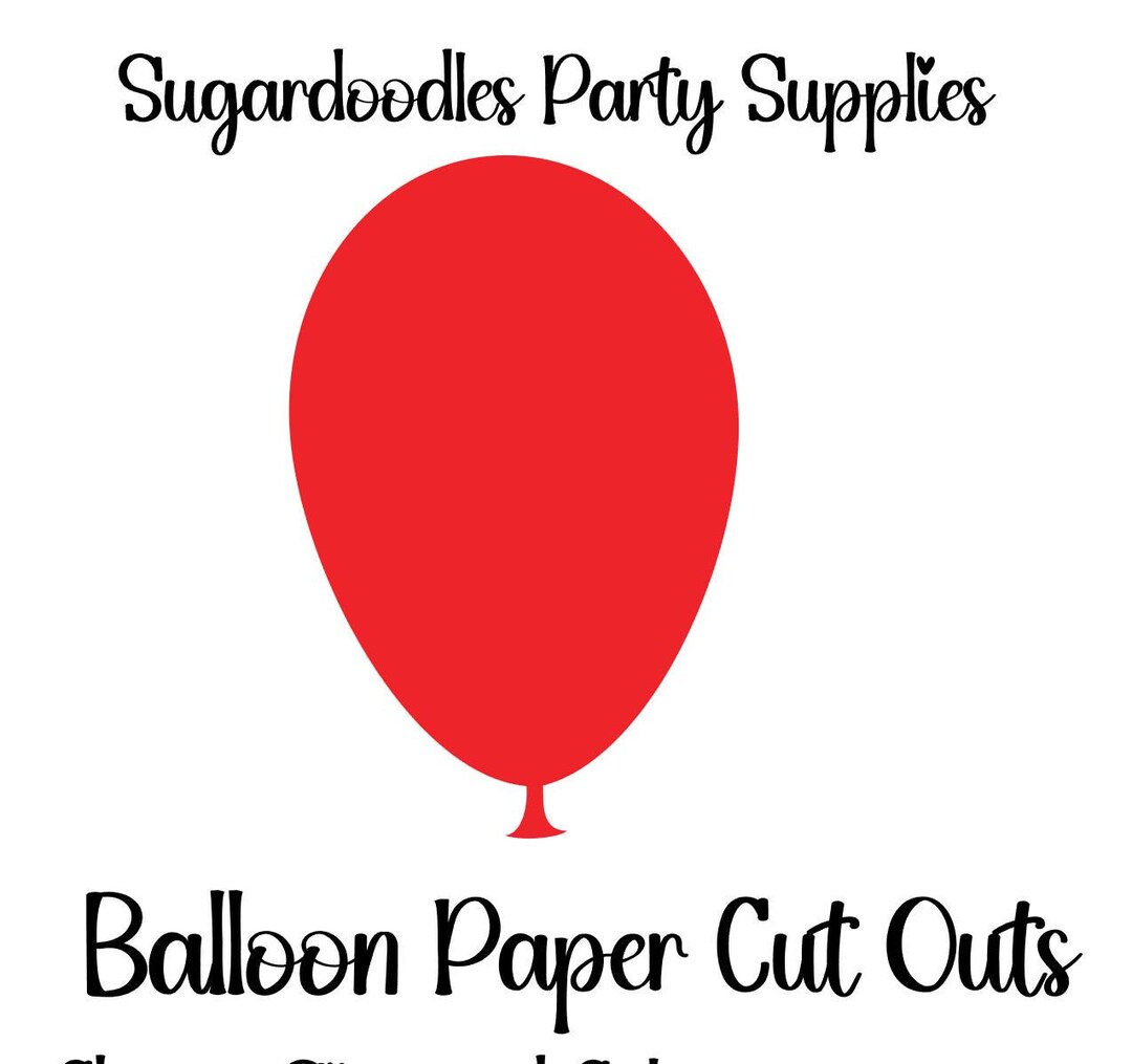 Pack of 25 Balloon Paper Cut Outs-scrapbooking Supplies-teaching Tools ...