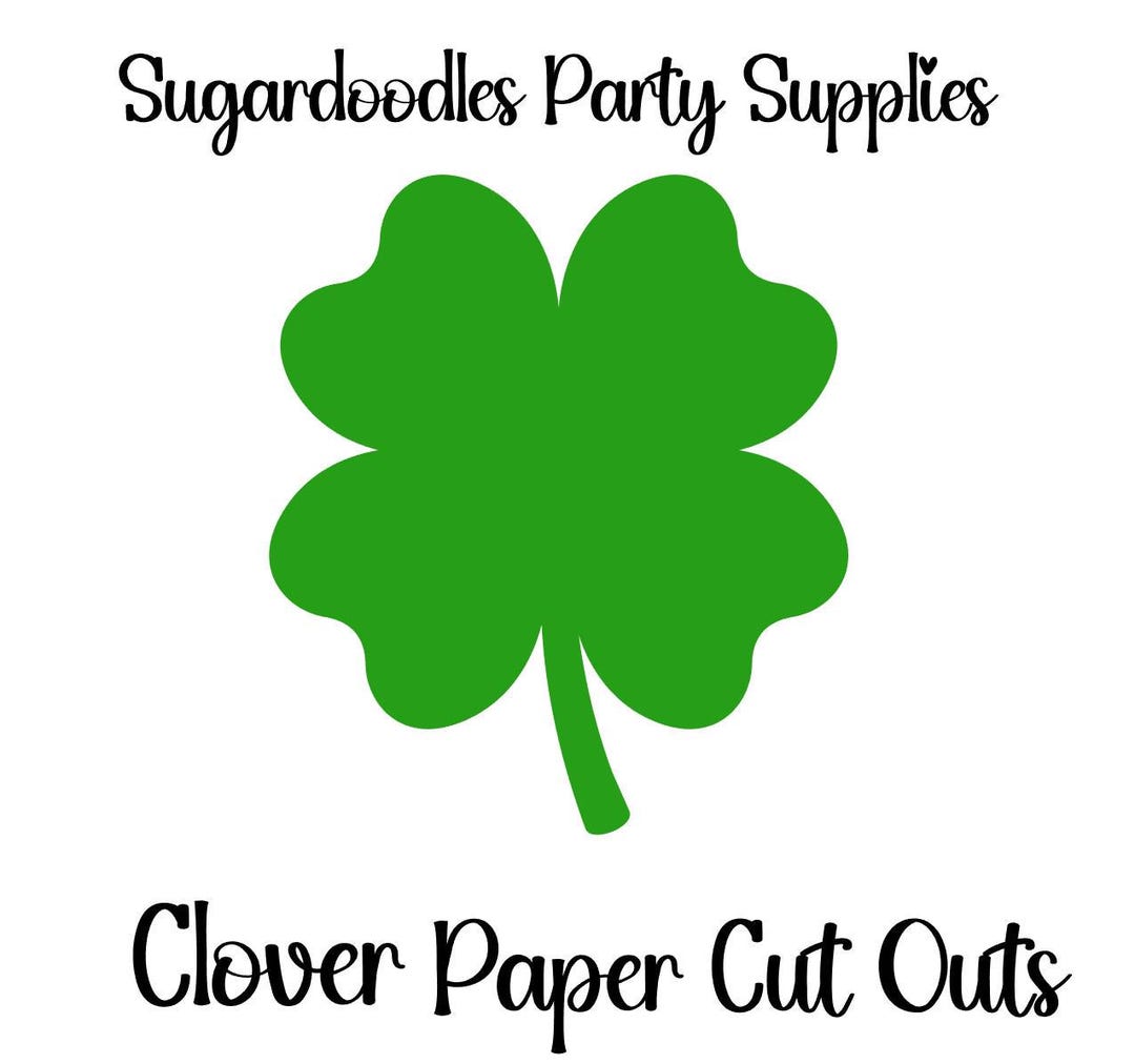 Pack of 25 St. Patrick's Day Clover Paper Cut Outs-scrapbooking ...