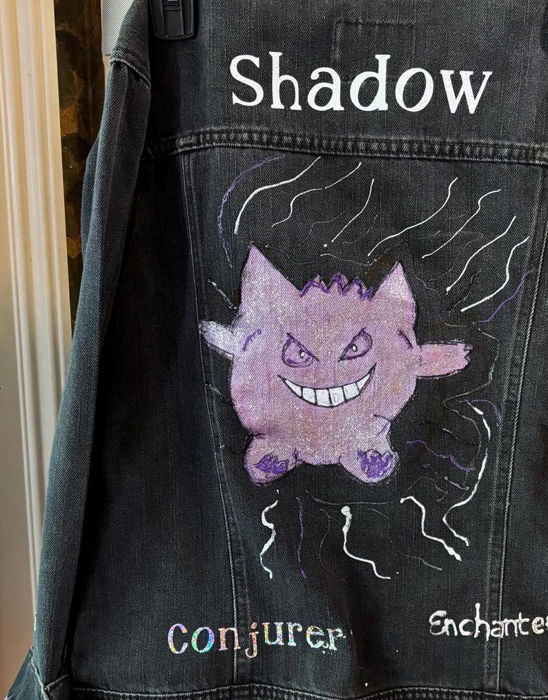 Gengar Pokémon Denim Jacket - Etsy