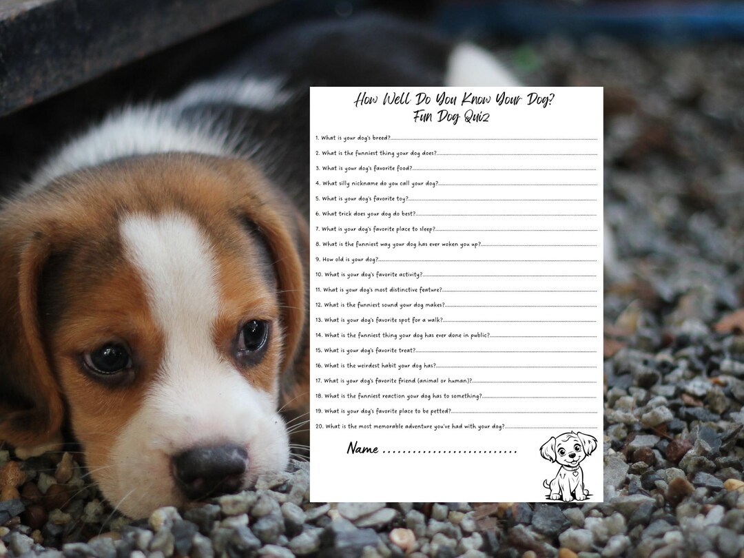 How Well Do You Know Your Dog Fun and Printable Dog Trivia Quiz for Pet ...