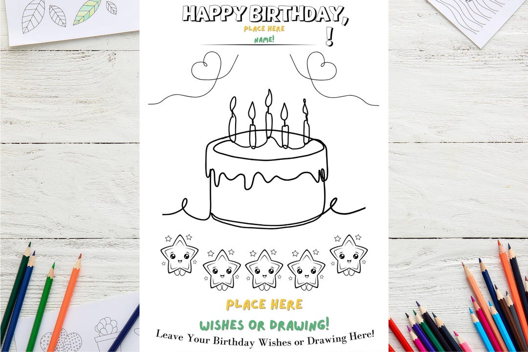 Colorable Birthday Card From Child – Printable Card for Friends and ...