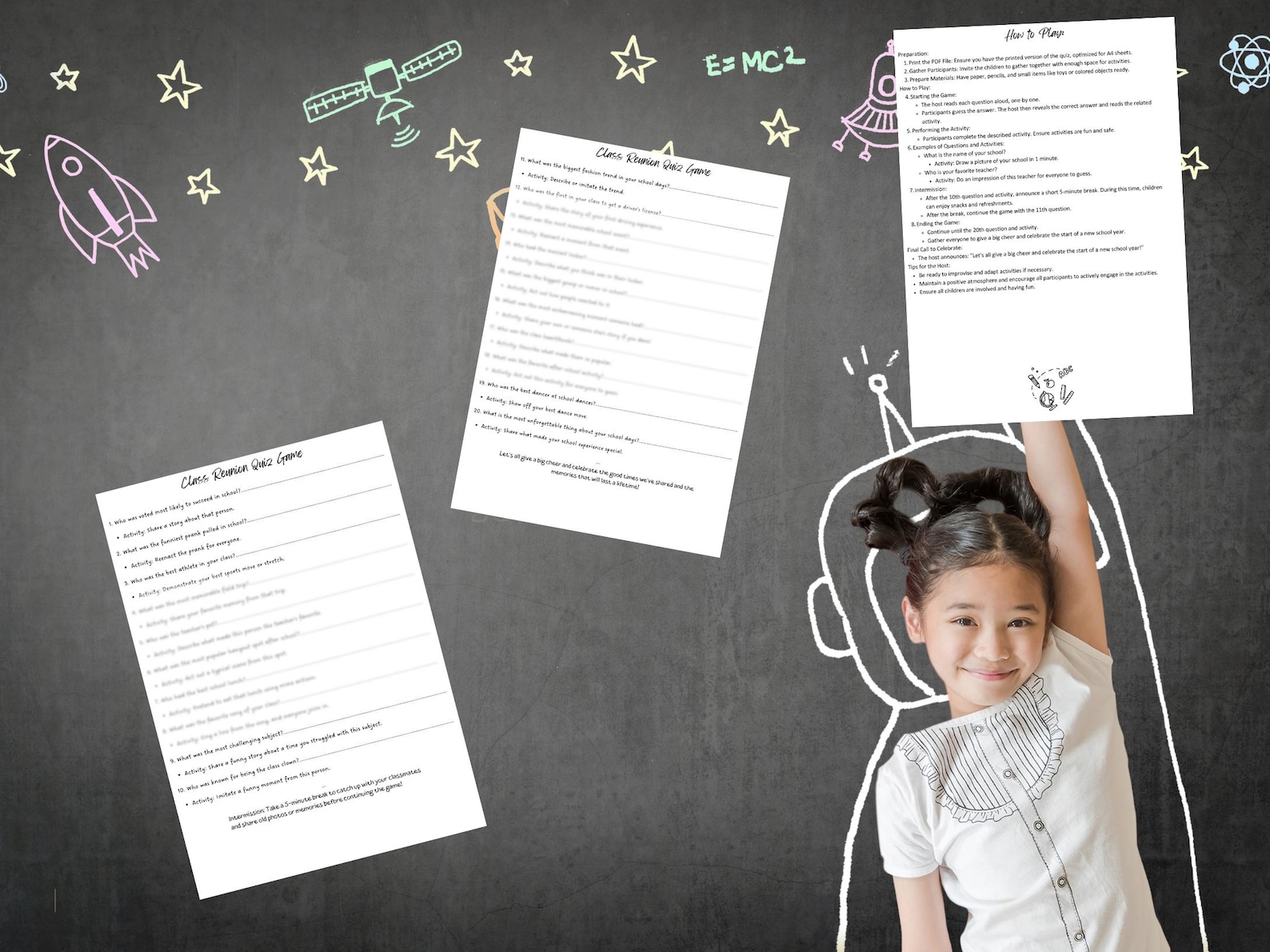 20fun Class Reunion Games | Ready-to-print | Class Trivia Game ...