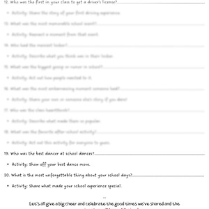 20fun Class Reunion Games | Ready-to-print | Class Trivia Game ...