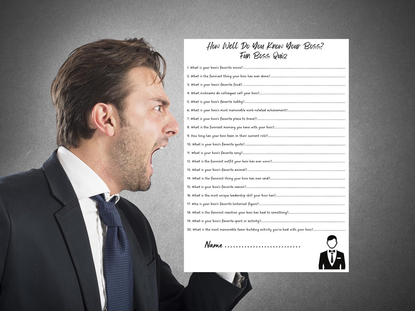 Boss Trivia Quiz: Fun Work Event Game (printable PDF) - Etsy