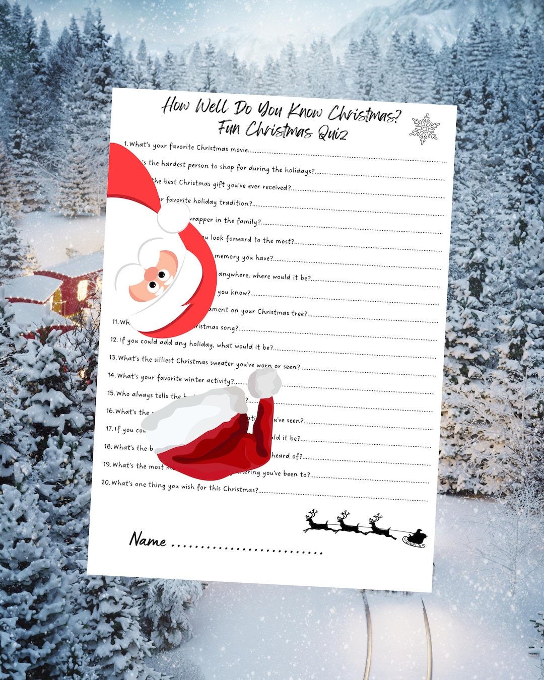 Festive Christmas Quiz Game | Holiday Trivia for Family Gatherings ...