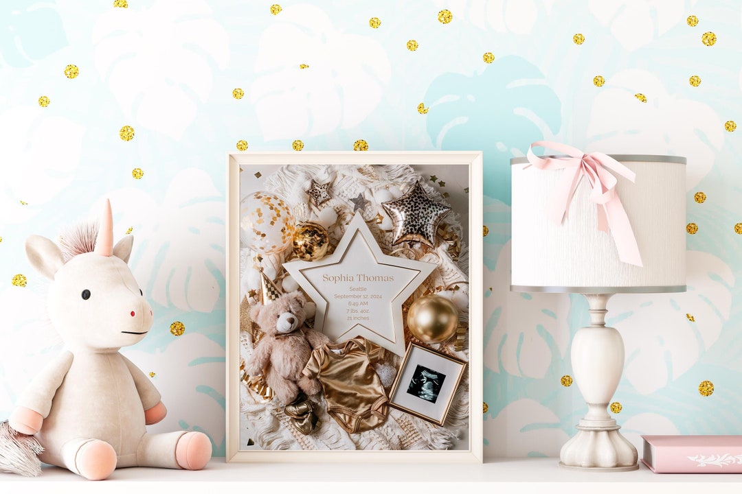 Editable Newborn Birth Announcement Sign: Baby Stats Board (digital ...