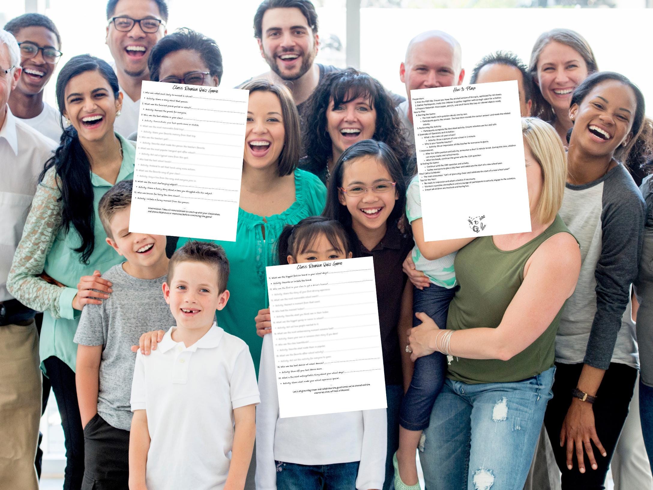 20fun Class Reunion Games | Ready-to-print | Class Trivia Game ...