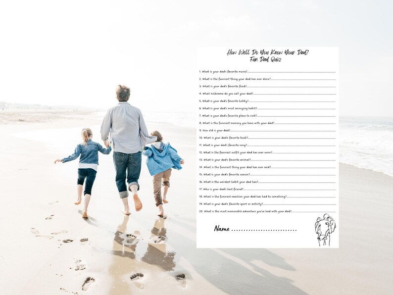 How Well Do You Know Your Dad? | Fun and Printable Dad Trivia Quiz Game ...
