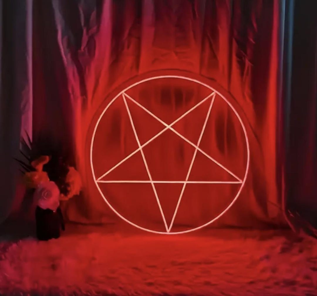 Mystical Pentagram LED Neon Sign USB and Adjustable Brightness - Etsy