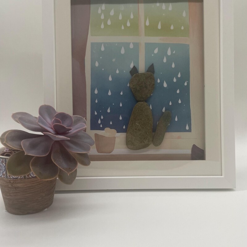 Pebble Art Cats - Etsy UK