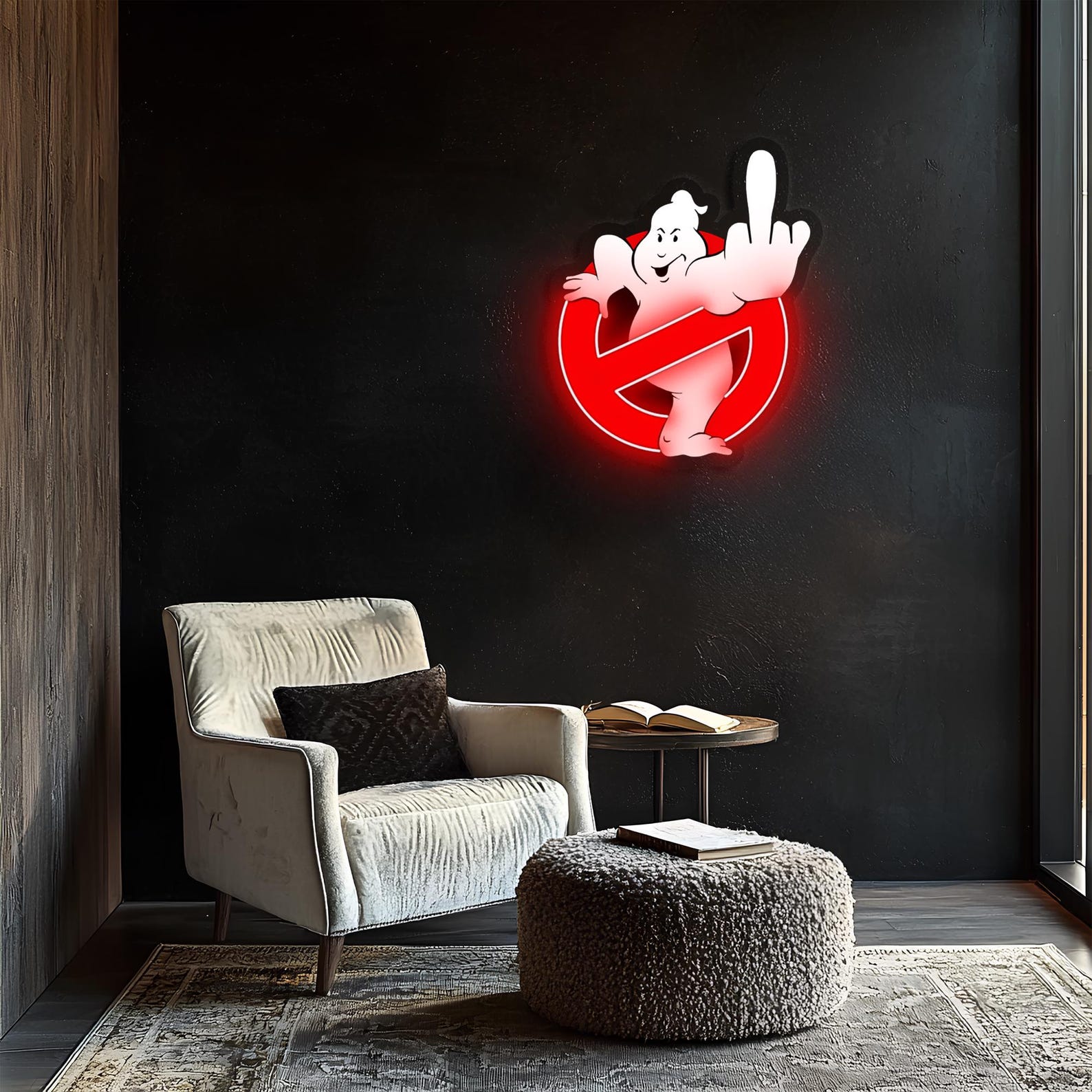 Ghostbusters UV Printed Neon, Neon Wall Art, Neon Light Sign, Custom ...