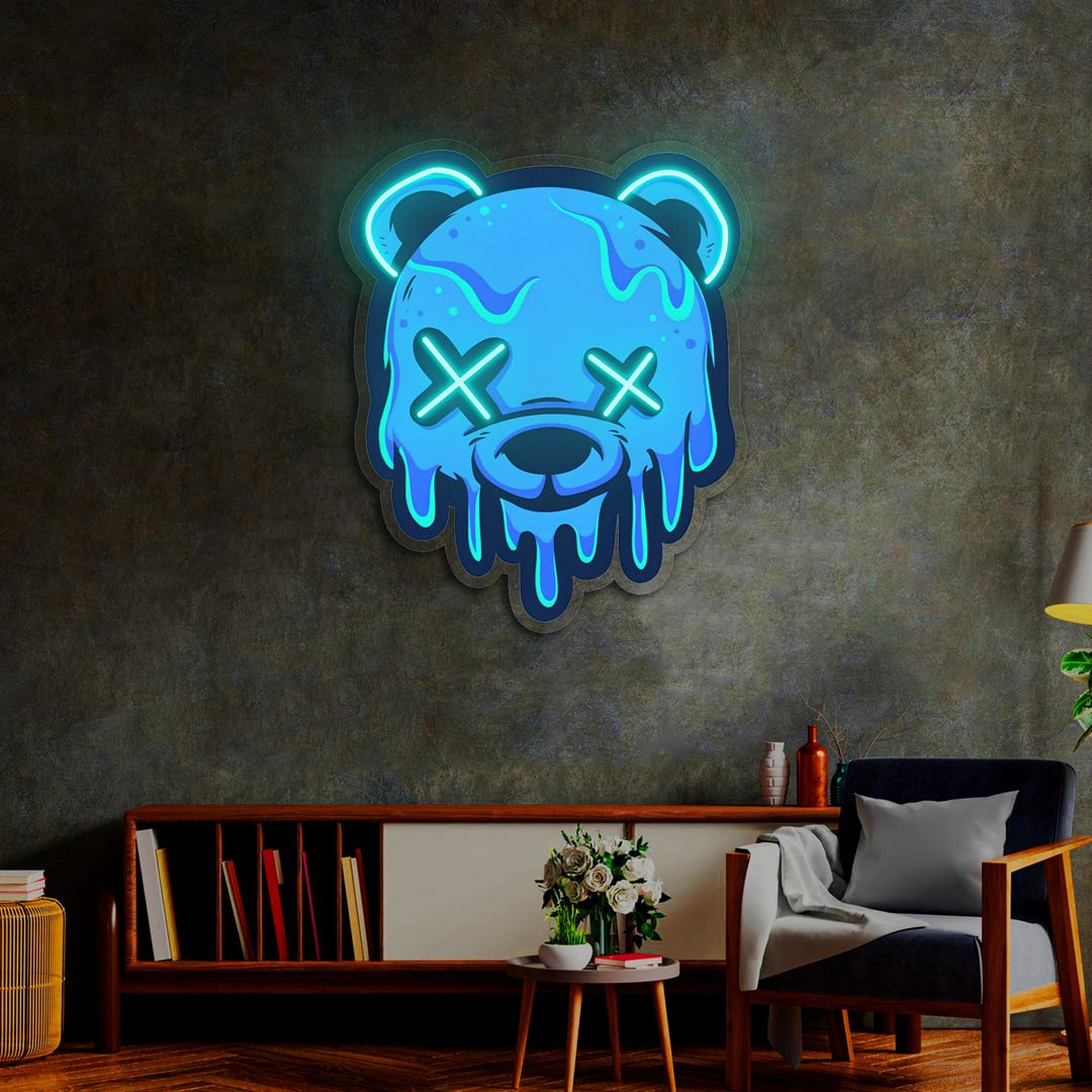 UV Printed Bear Neon Sign, Neon Wall Art,neon Light Sign,custom Neon ...