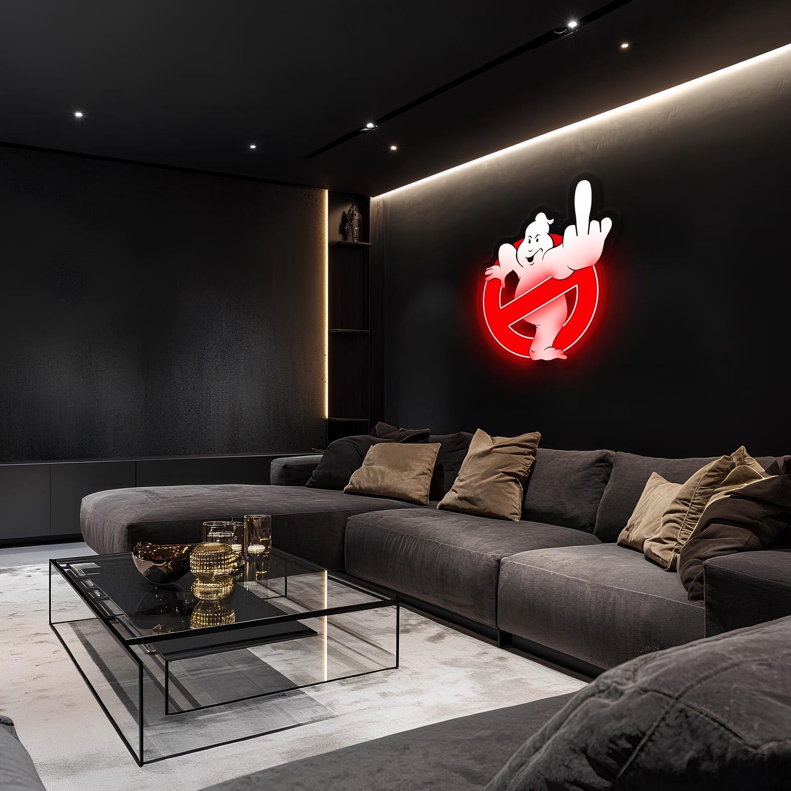 Ghostbusters UV Printed Neon, Neon Wall Art, Neon Light Sign, Custom ...