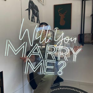 Will You Marry Me Neon Sign / Custom Wedding Neon Light / Battery ...