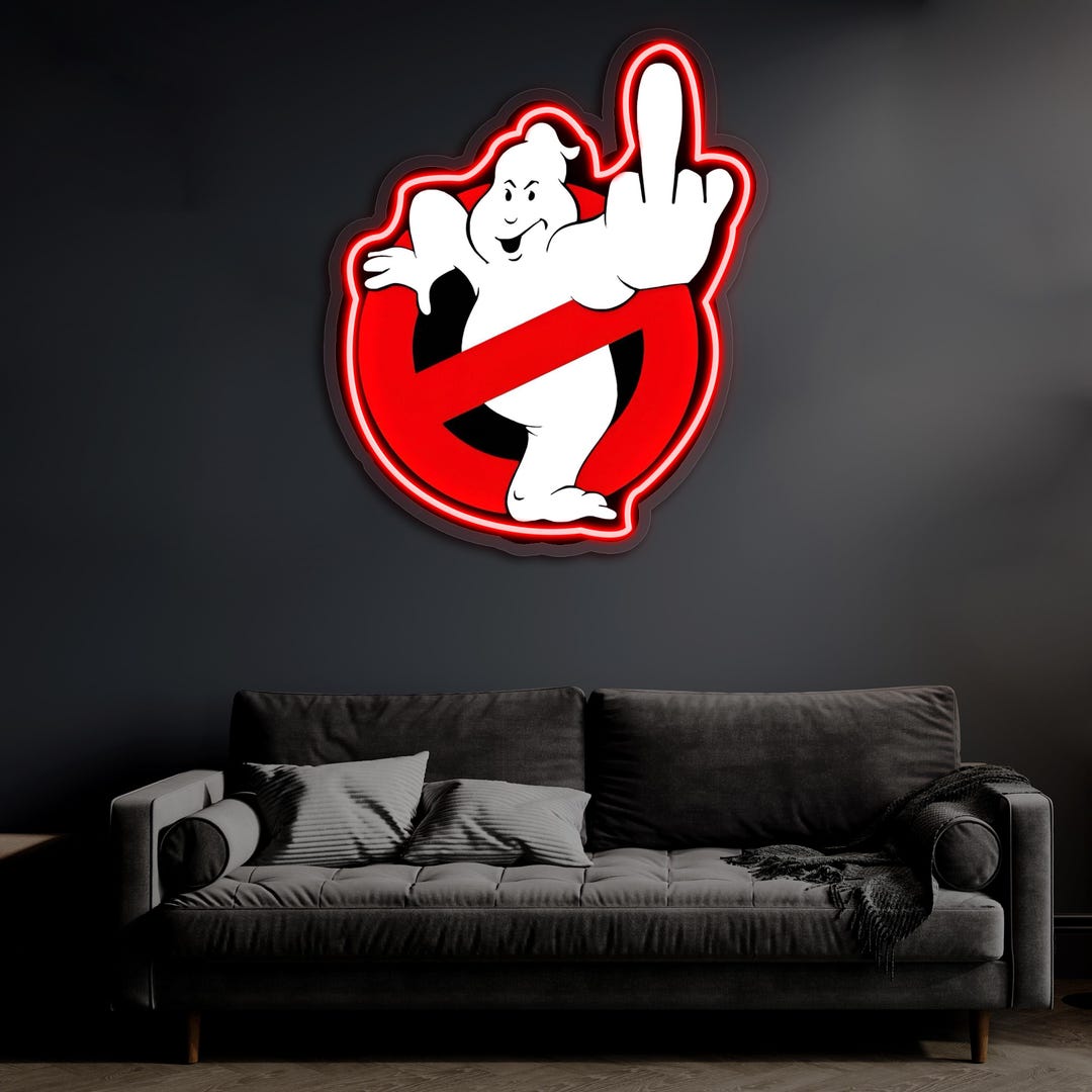 Ghostbusters UV Printed Neon, Neon Wall Art, Neon Light Sign, Custom ...