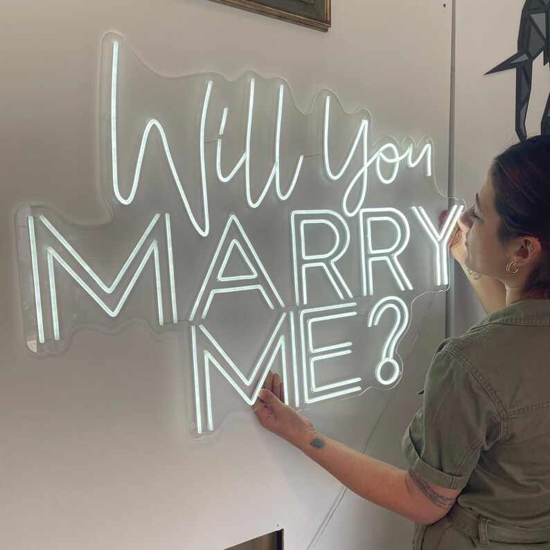 Will You Marry Me Neon Sign / Custom Wedding Neon Light / Will You ...