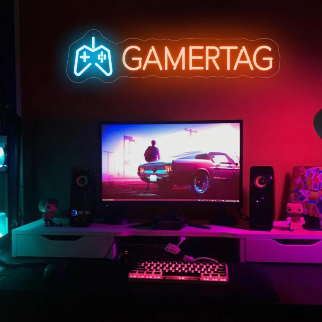 Custom Gamertag Neon Sign / Custom Username Neon Sign / Game Room Decor ...