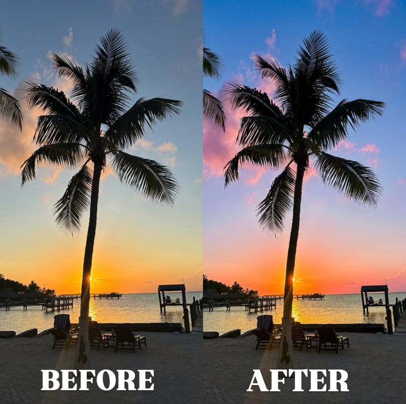 Pink Sunset Lightroom Preset - Etsy
