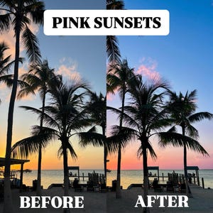 Pink Sunset Lightroom Preset - Etsy