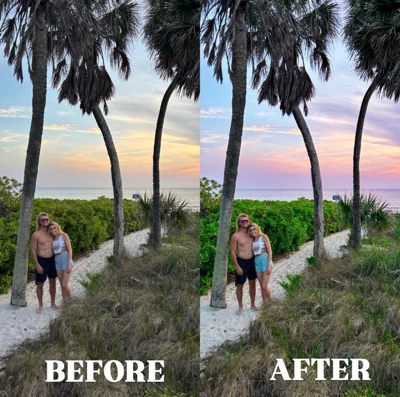 Pink Sunset Lightroom Preset - Etsy