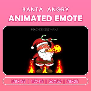 Animated Santa Claus Angry Emote for Twitch, Youtube and Discord ...