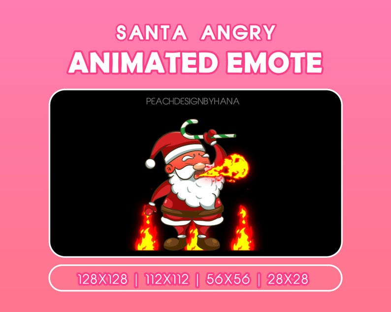 Animated Santa Claus Angry Emote for Twitch, Youtube and Discord ...