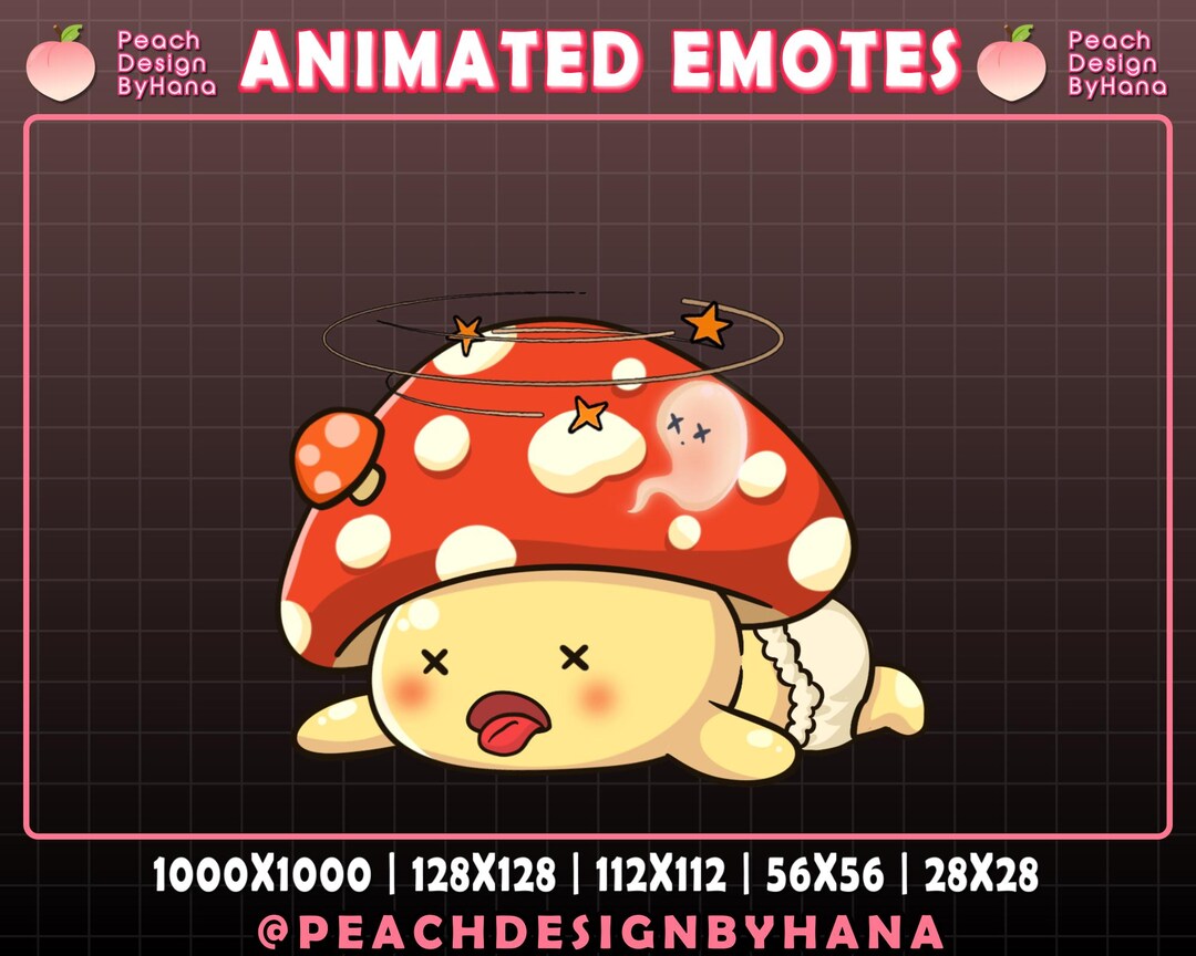 Animated Cute Mushroom Typing Keyboard Emote for Twitch, Youtube ...
